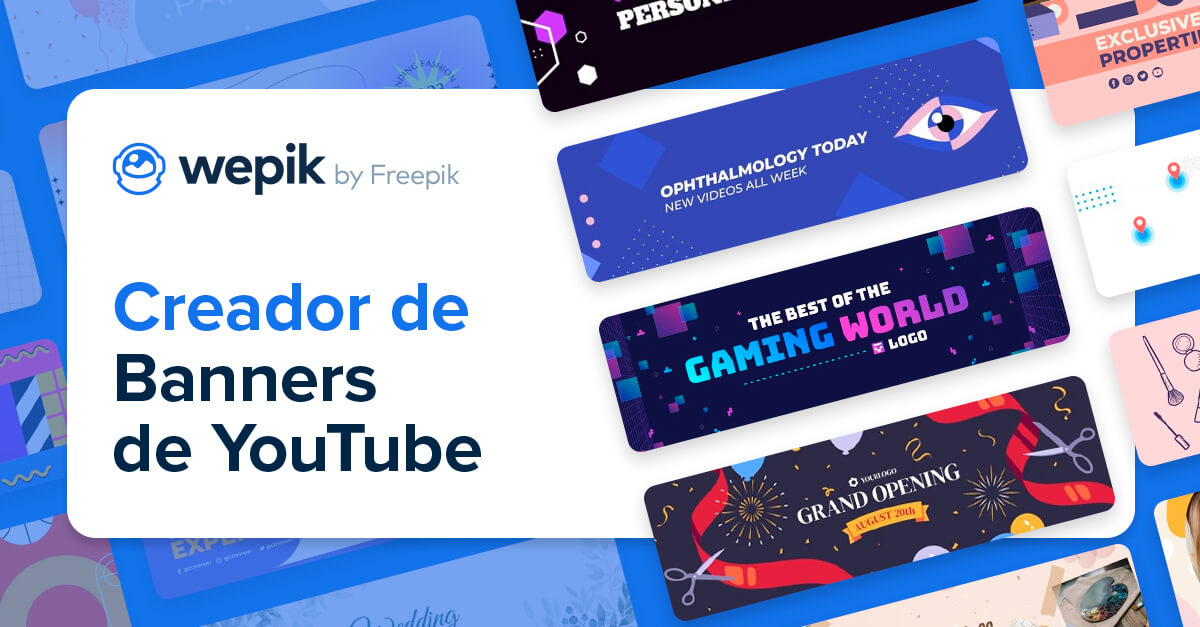 Crea Banners de YouTube gratis - Crea banner para YouTube online | Wepik