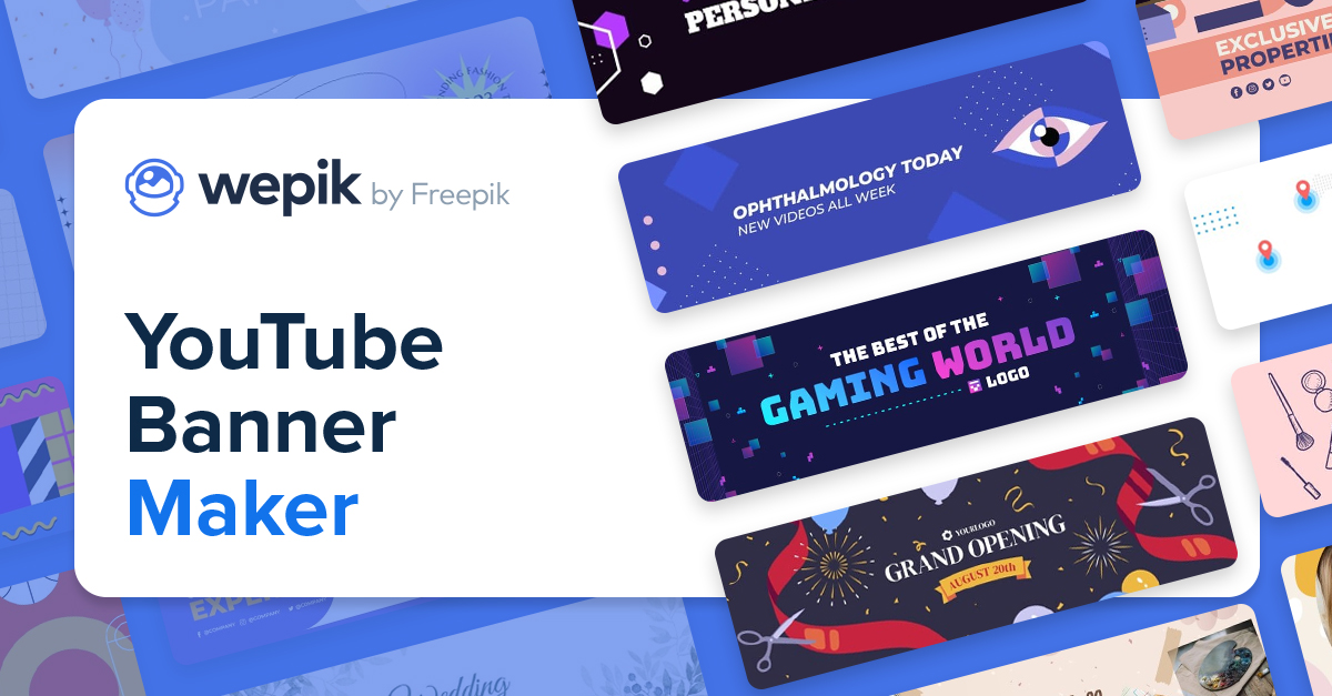Crea Banners de YouTube gratis - Crea banner para YouTube online | Wepik
