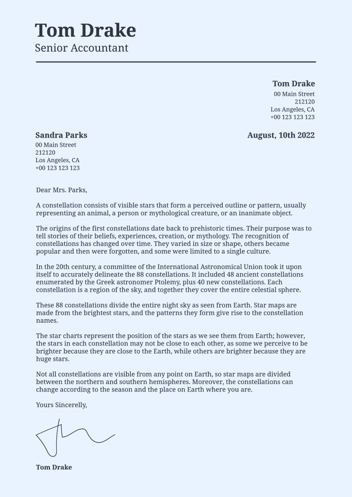 Formal Letter