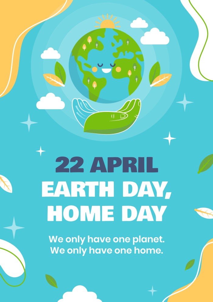 Free Colorful Funny Earth Day Nature Flyer Template