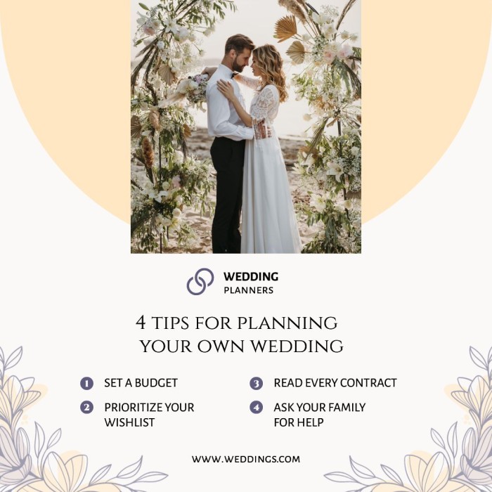 Free Floral Wedding Planner Tips Instagram Post Template