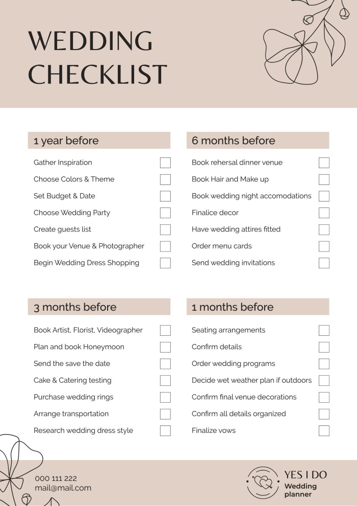 Free Wedding Decoration Checklist Wedding Decoration Checklist Wedding ...