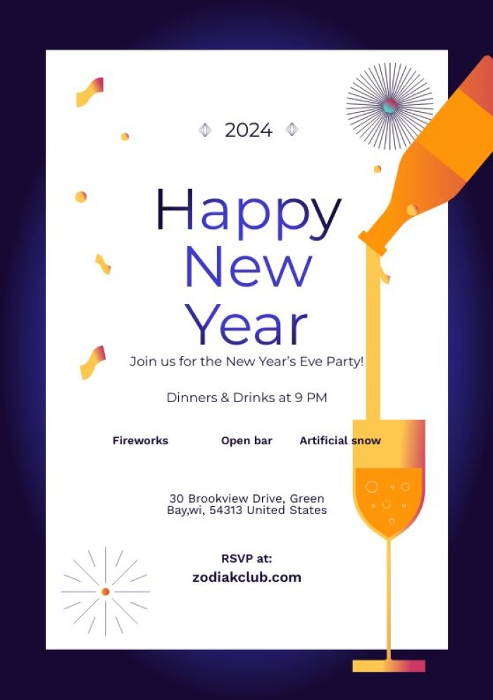 Free New Year Invitation Templates To Design Online