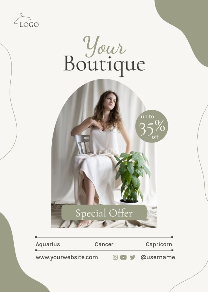 Free Your Boutique Clothing Store Poster Template