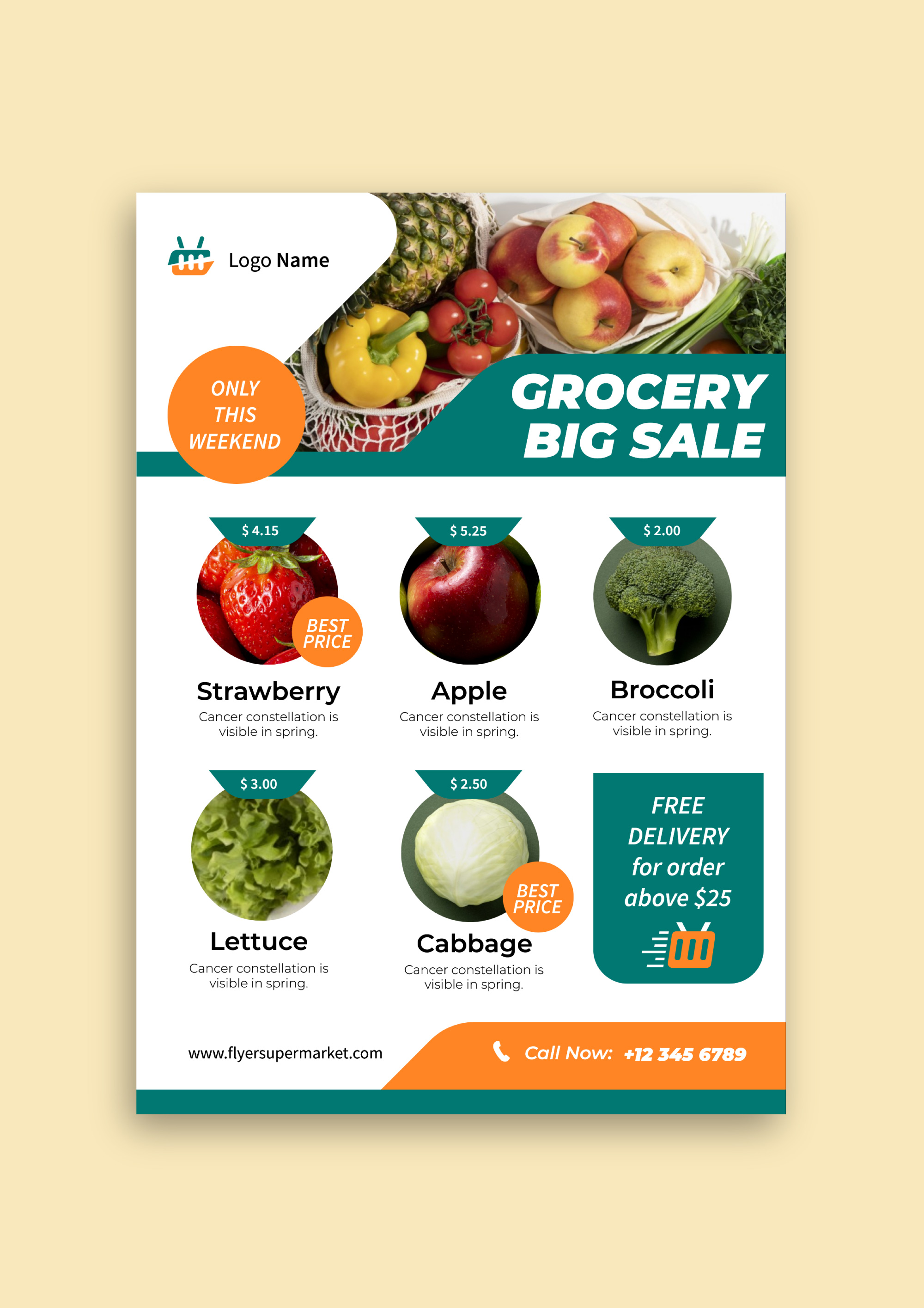 Customize This Professional Grocery Big Sale Flyer Design For Free Customize This Professional Grocery Big Sale Flyer Design For Free