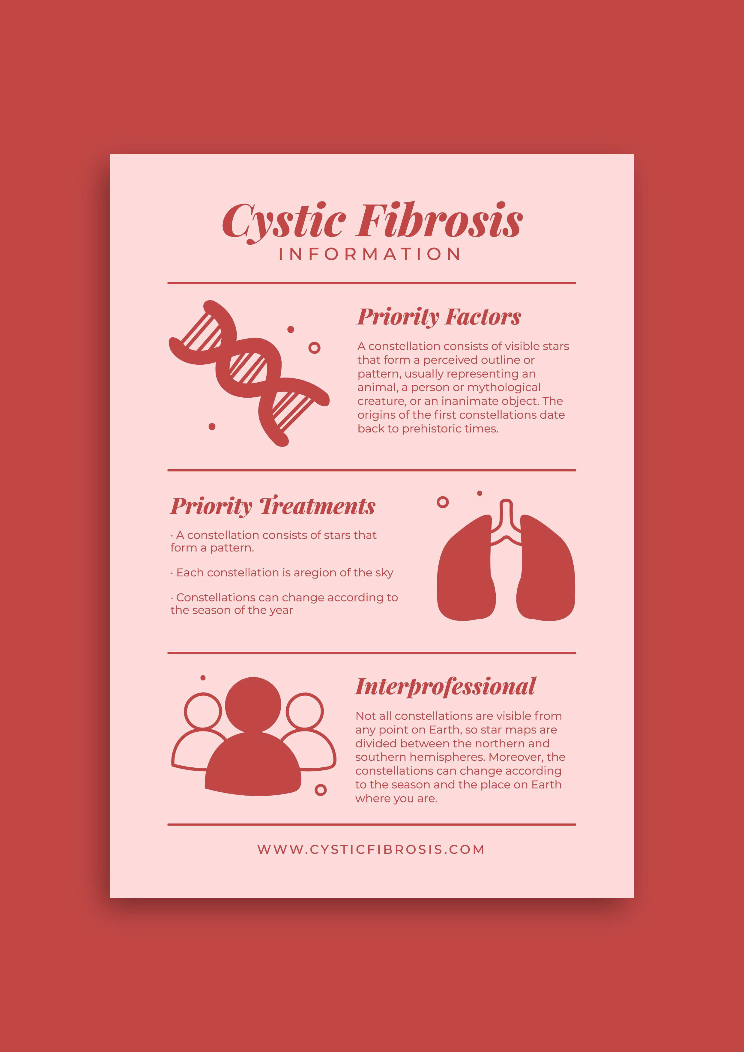 Edit Online This Doodle Monocolor Cystic Fibrosis Information Flyer 