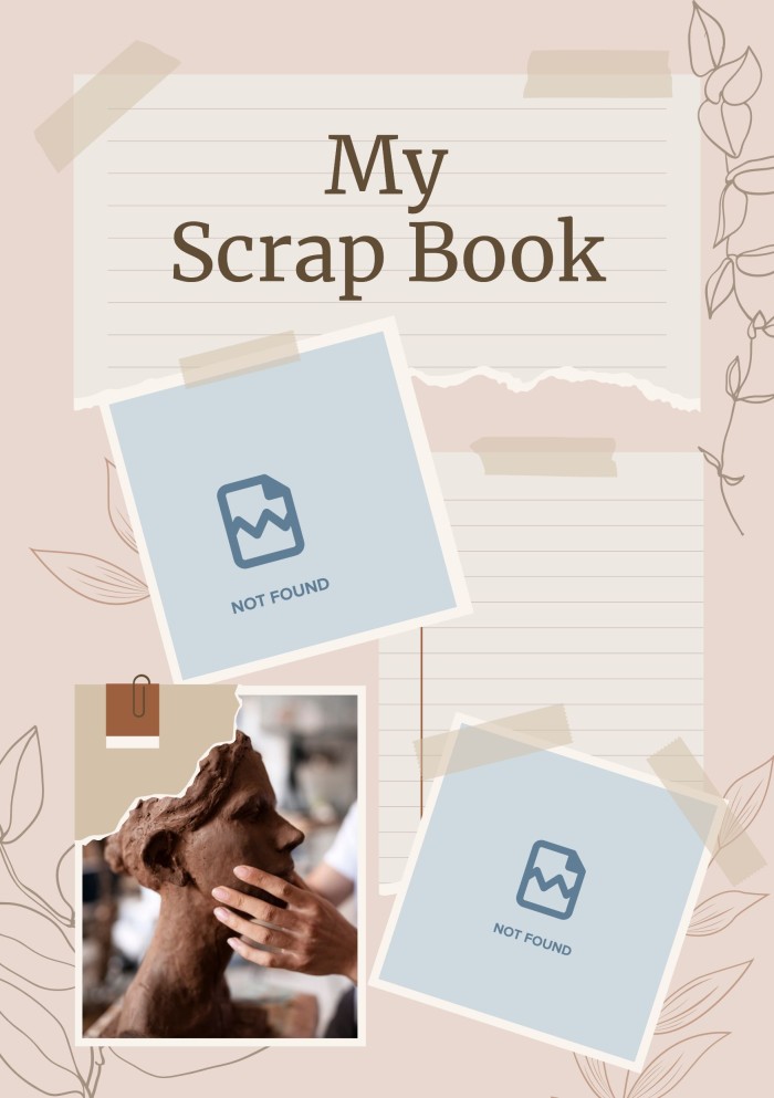 Customize Online This Aesthetic My Scrapbook Book Cover Template Customize Online This Aesthetic My Scrapbook Book Cover Template