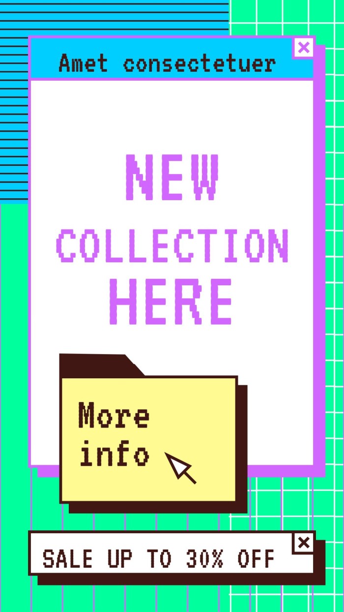 Free Colorful Grid Vaporwave Instagram Story template