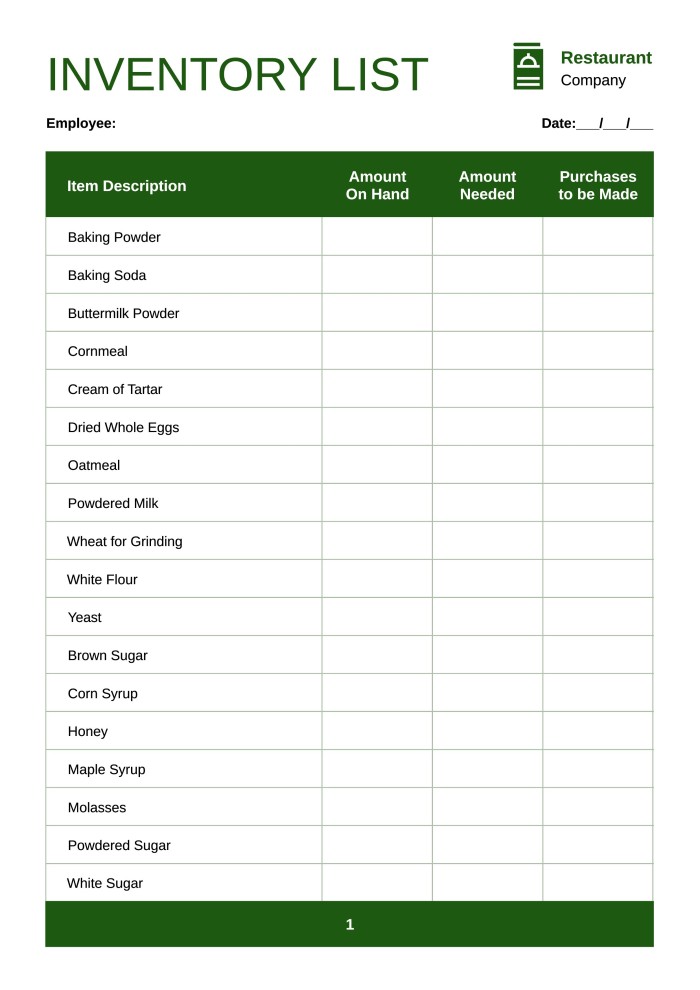 Edit And Download This Simple Inventory Checklist Template