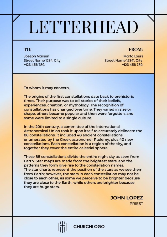 Church Stationery Templates