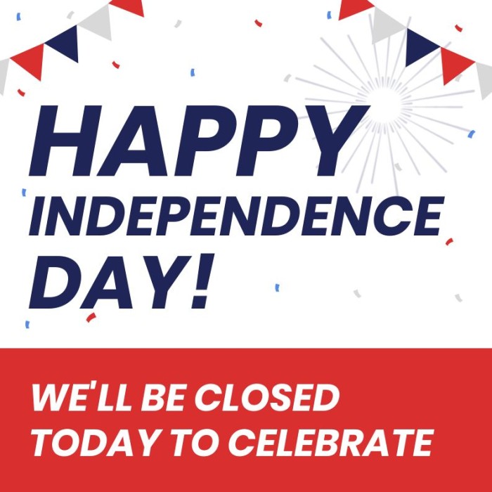 Personalize Online This Linear Hand drawn Flag Fireworks 4th Of July Closed Sign Layout