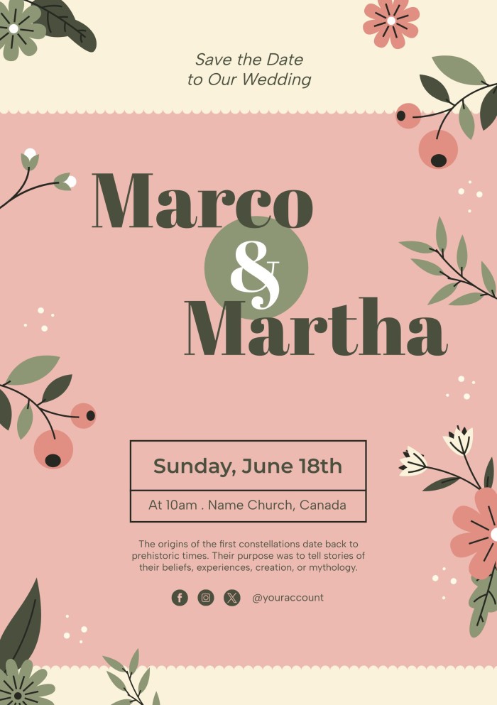 Plantillas De Invitaciones Para Celebraciones De Bodas